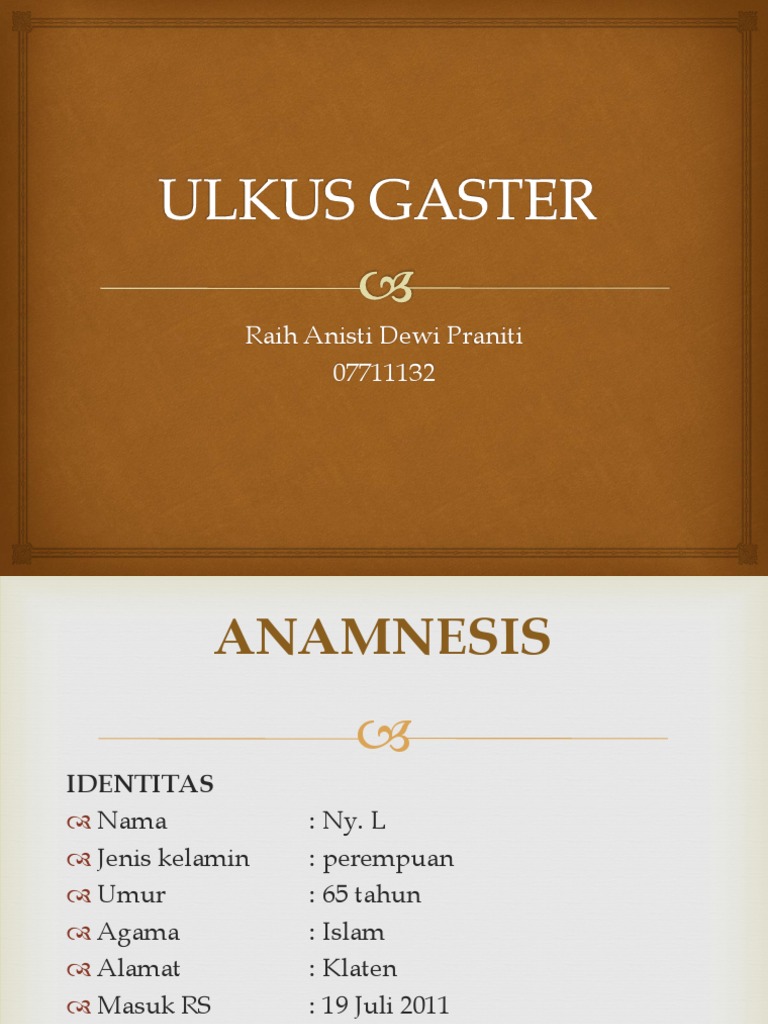 PRESENTASI KASUS Ulkus Gaster Dekon | PDF