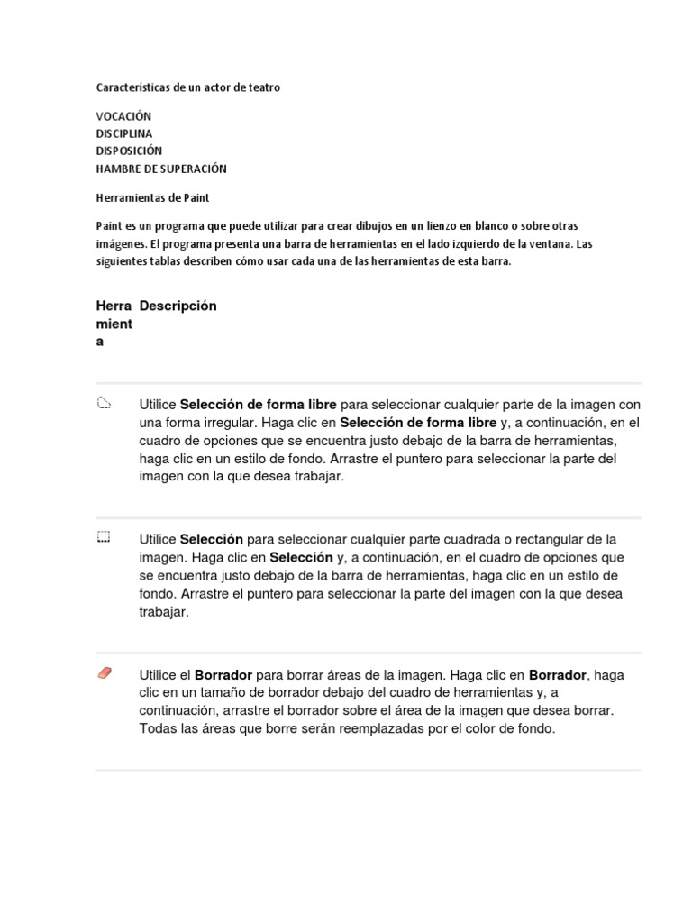 Características del actor de teatro | PDF | Point and Click ...