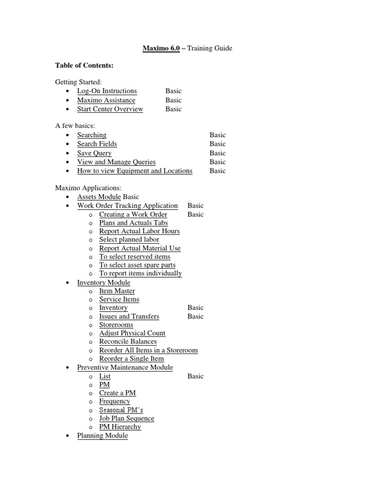 Maximo 6 Training Guide English | Download Free PDF | Dialog Box ...