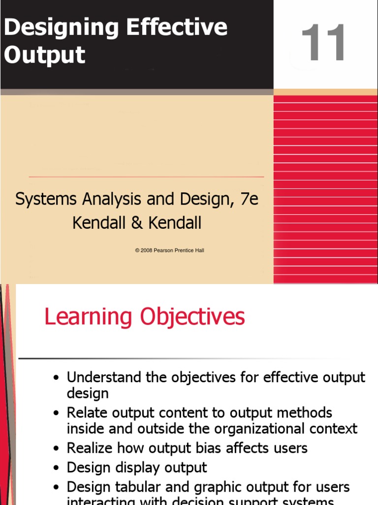Kendall7e - ch11 Designing Effective Output | PDF | Web Page | Xslt
