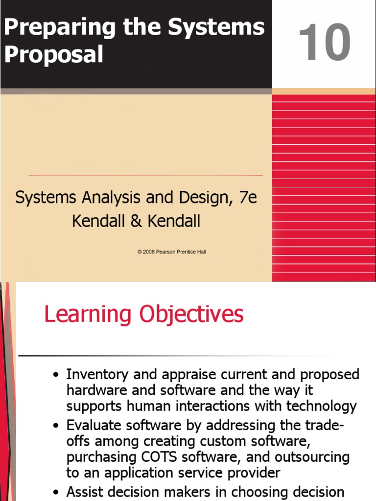 Kendall7e - ch10 Preparing The Systems Proposal | PDF | Cost–Benefit Analysis | Forecasting