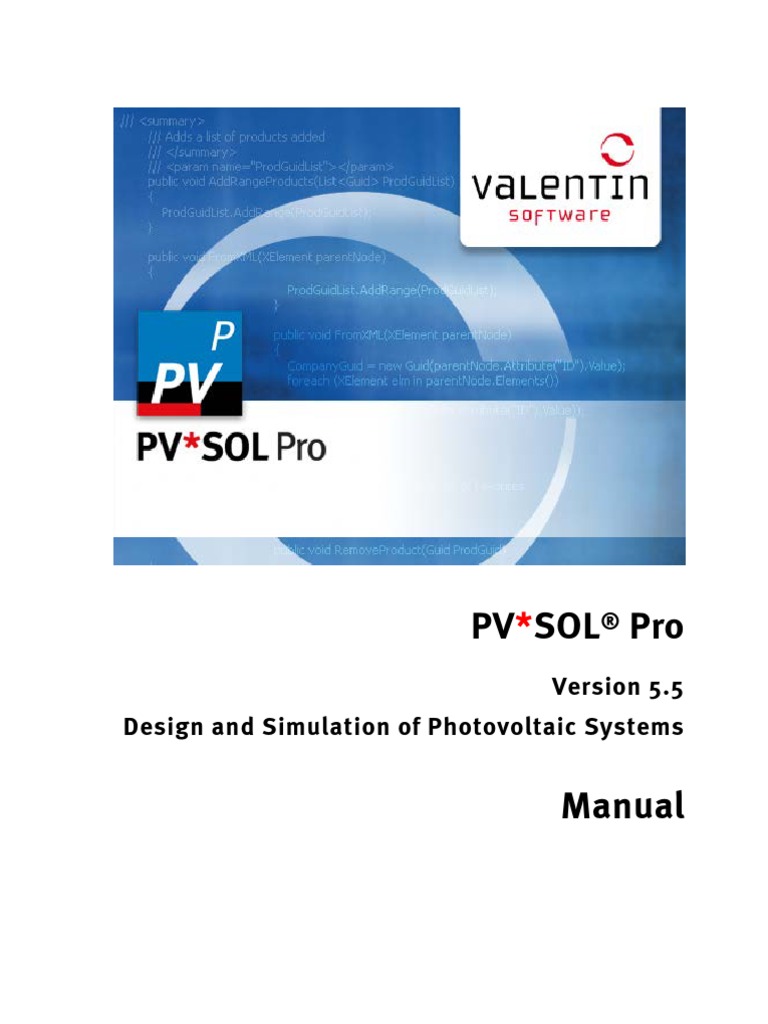 Manual Pvsol en | PDF | Photovoltaics | Photovoltaic System