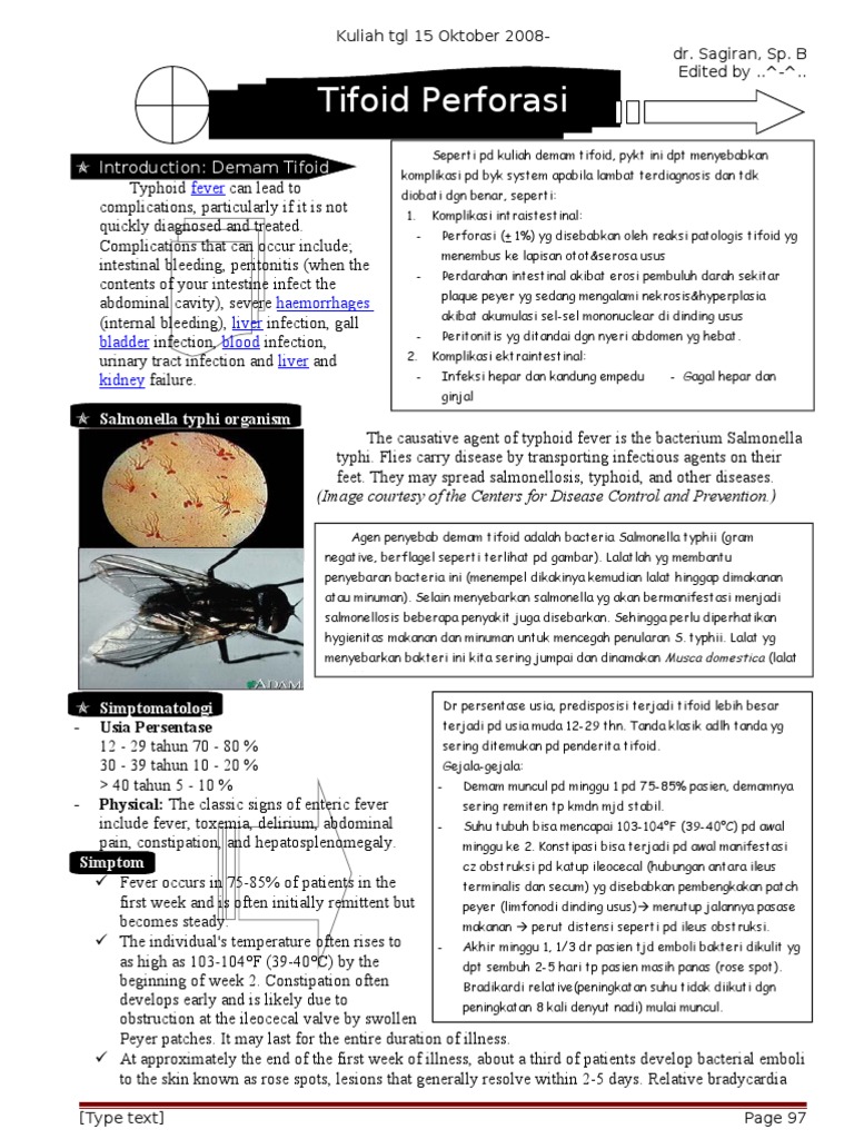 Tifoid Perforasi | PDF