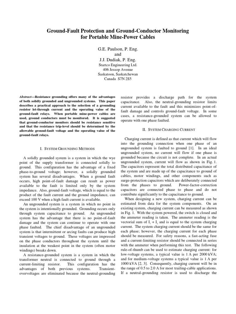 High Resistance Grounding | PDF | Capacitor | Electrical Substation