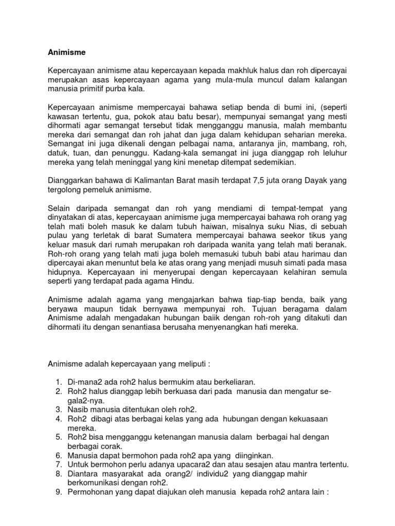 Animisme | PDF