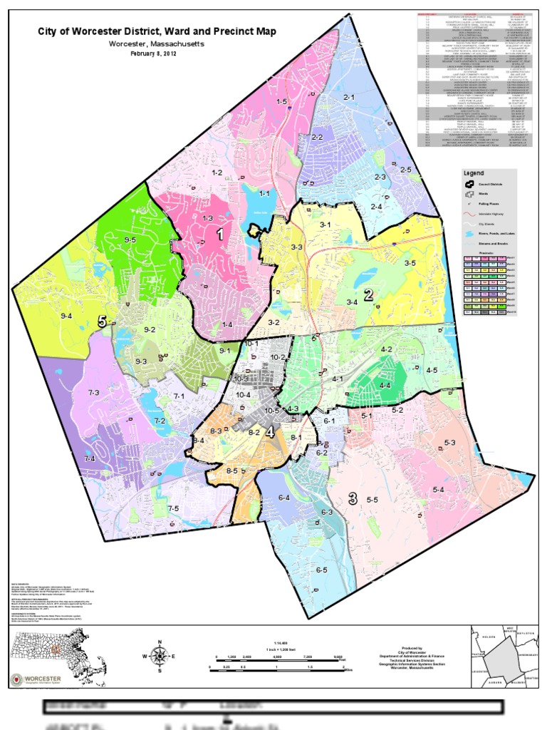 Worcester Voting Districts and Streets | PDF | Geomatics | Geography