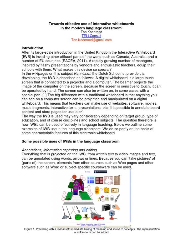 Towards Effective Use of Interactive Whiteboards in The Modern Language ...