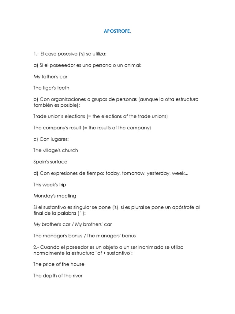 APOSTROFE | PDF | Oración (Lingüística) | Comillas