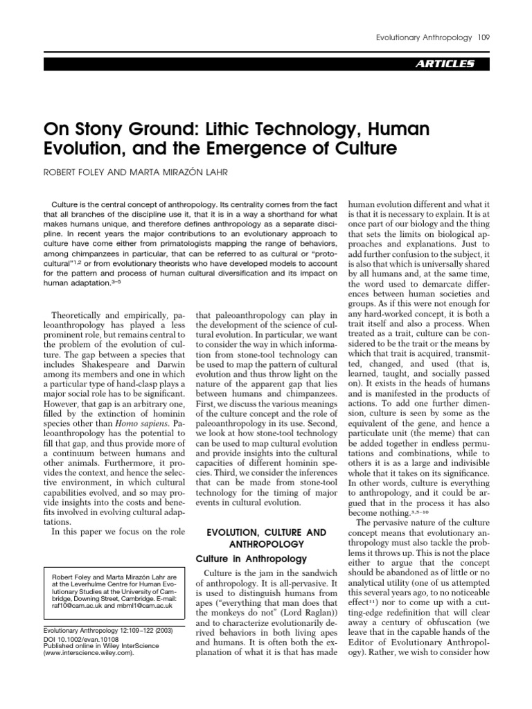 03ea-12 (109-122) Lithic Technology, Human Evolution, and The Emergence ...