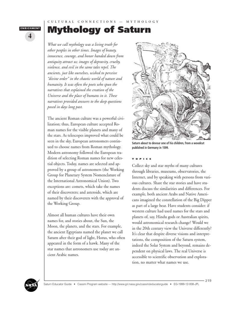 Mythology Saturn | PDF | Saturn | Zeus