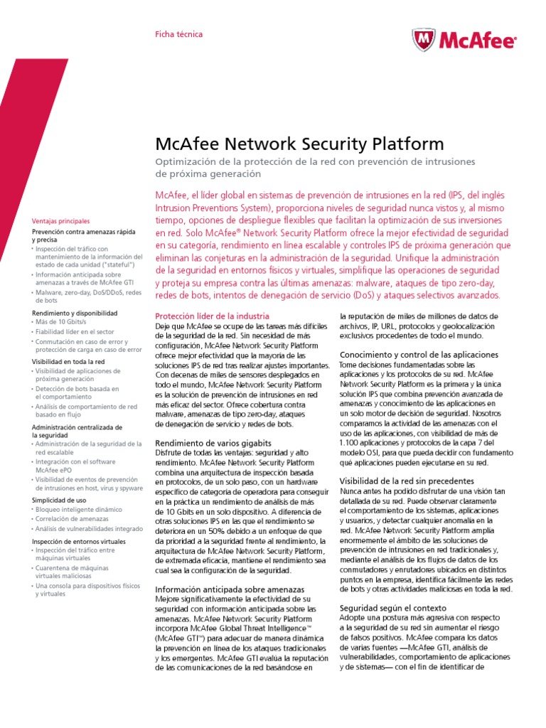 Mcafee Ips M 3050 | PDF | Protocolos de comunicaciones | Red de computadoras