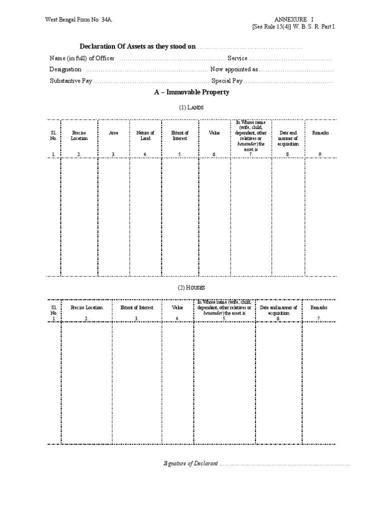 Asset Declaration Statement | PDF | Private Law | Service Industries