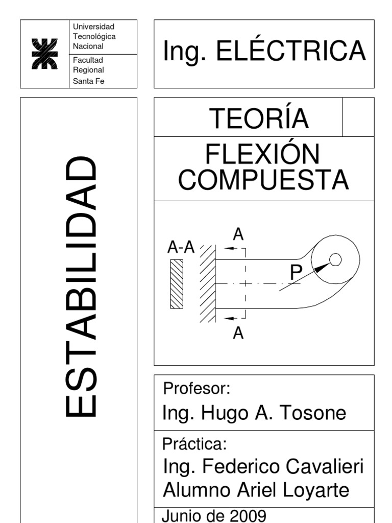 Flexion compuesta | Tensión (Mecánica) | Inclinarse