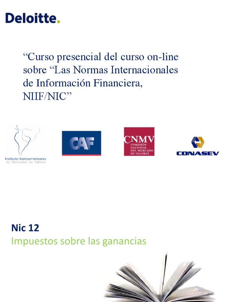 Deloitte Peru - Curso NIC 12 | PDF | normas internacionales de ...