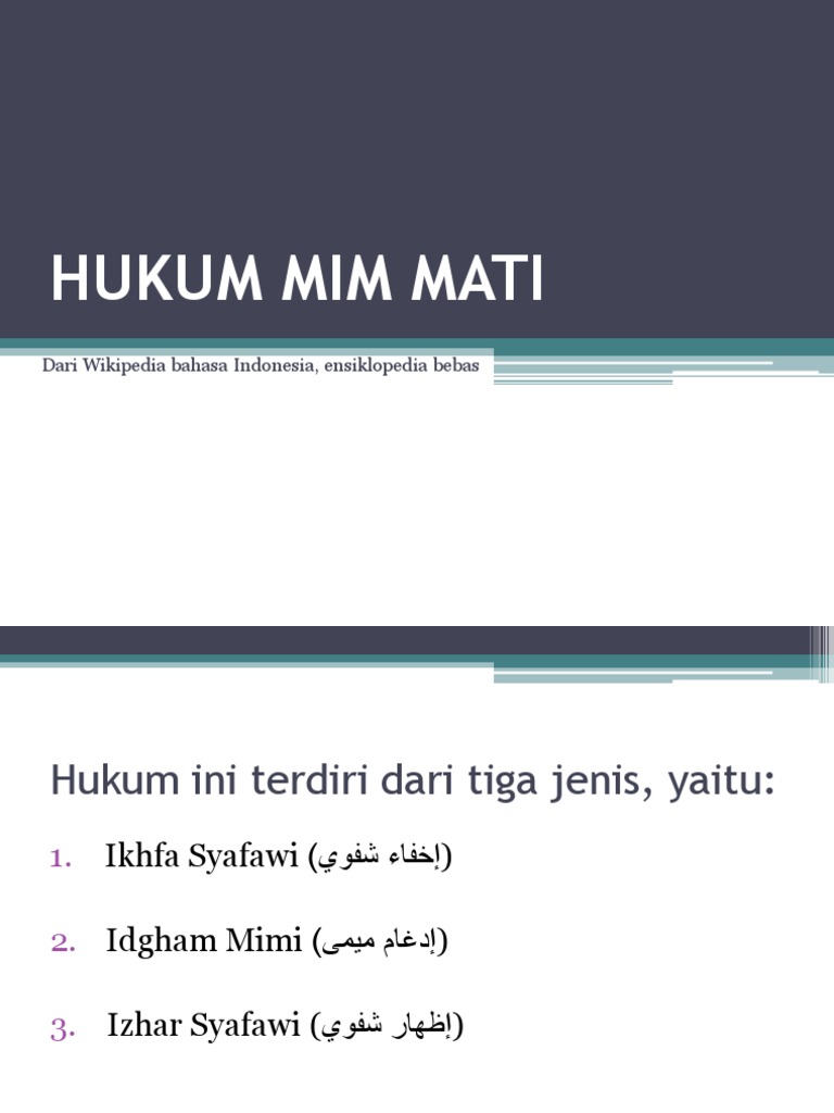 Hukum Mim Mati | PDF