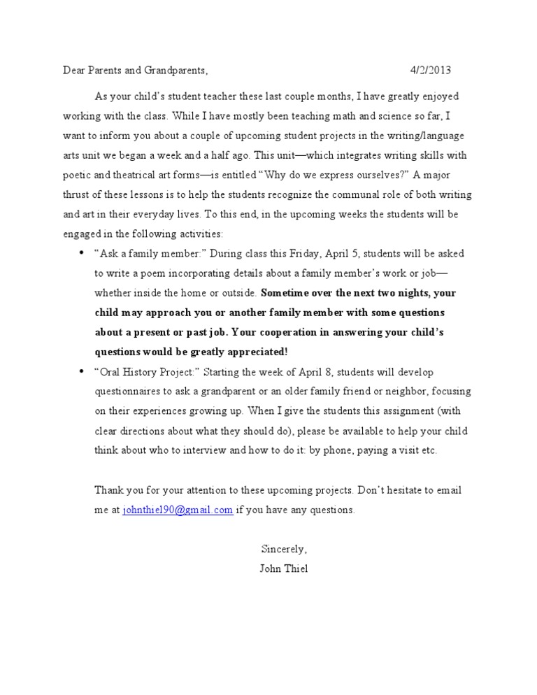 Upcoming Writing Projects for Students | PDF