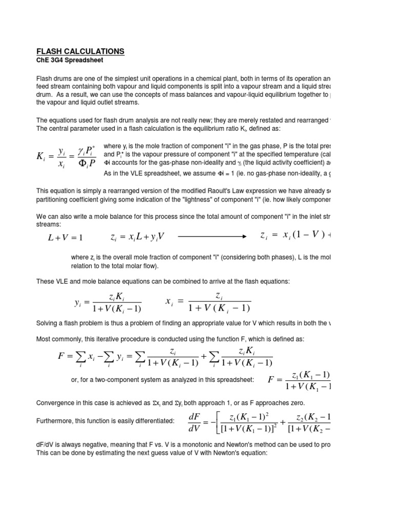 3G4 Flash Calculations | Download Free PDF | Phases Of Matter ...