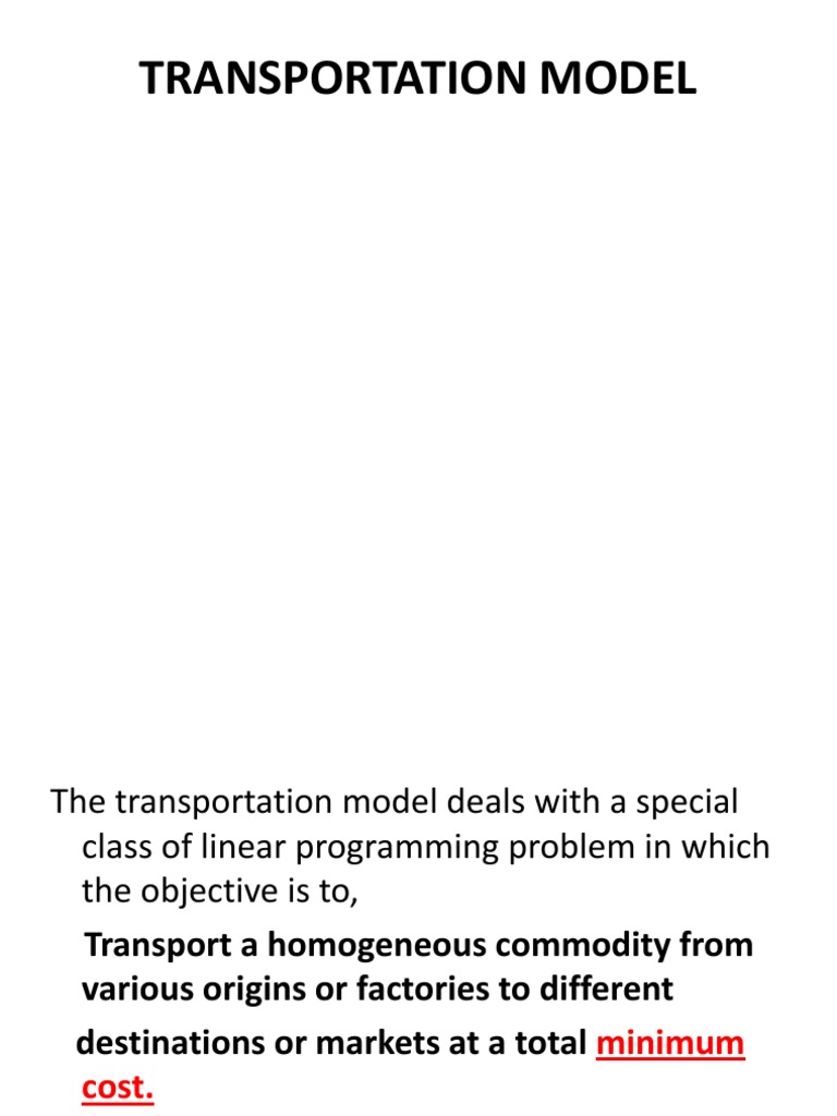 Transportation and Transshipment | PDF | Mathematical Optimization | Linear Programming