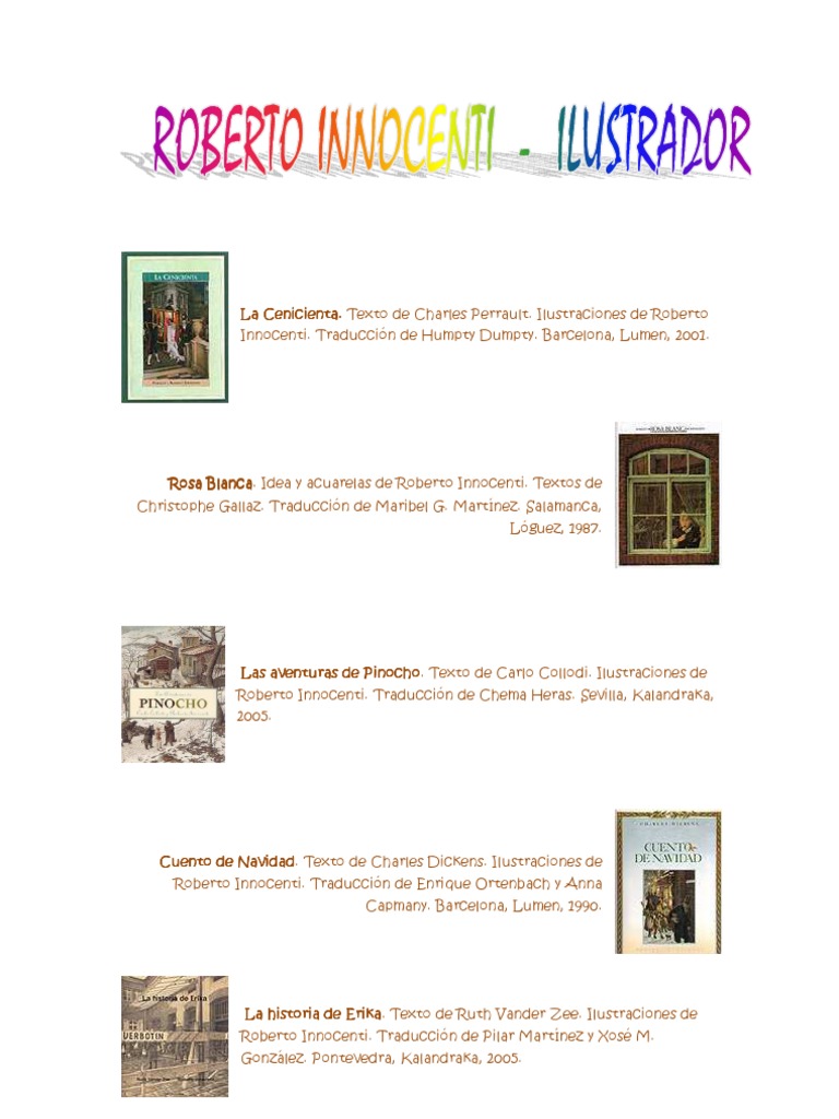 Obras de Roberto Innocenti | PDF