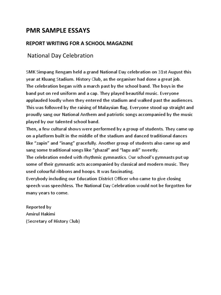 Sample Essays For PMR Paper 2 | PDF | Recycling | Reuse