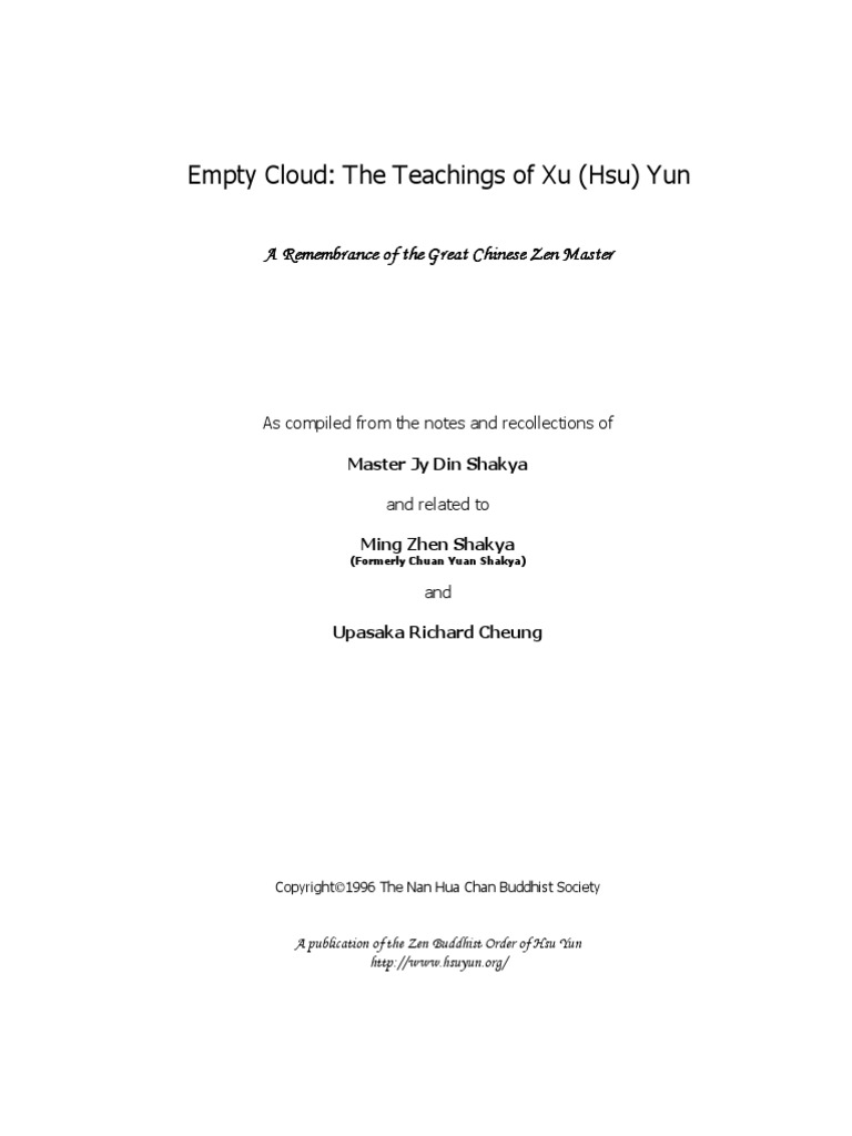 The Teachings of Zen Master Hsu Yun | PDF | Zen | Self