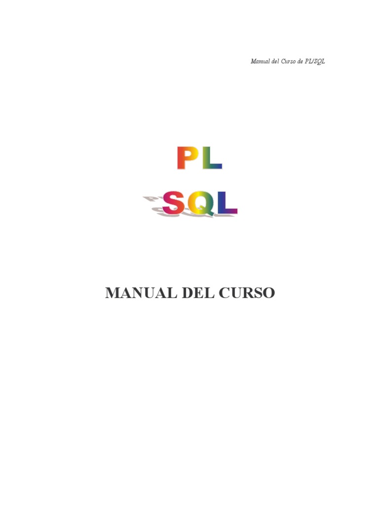 PLSQL - Curso Introduccion PDF | Descargar gratis PDF | Pl / Sql | SQL