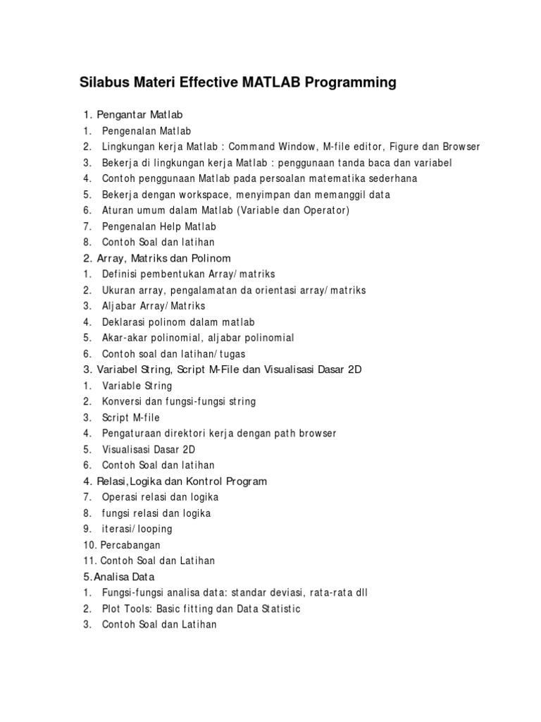 Materi Matlab | PDF