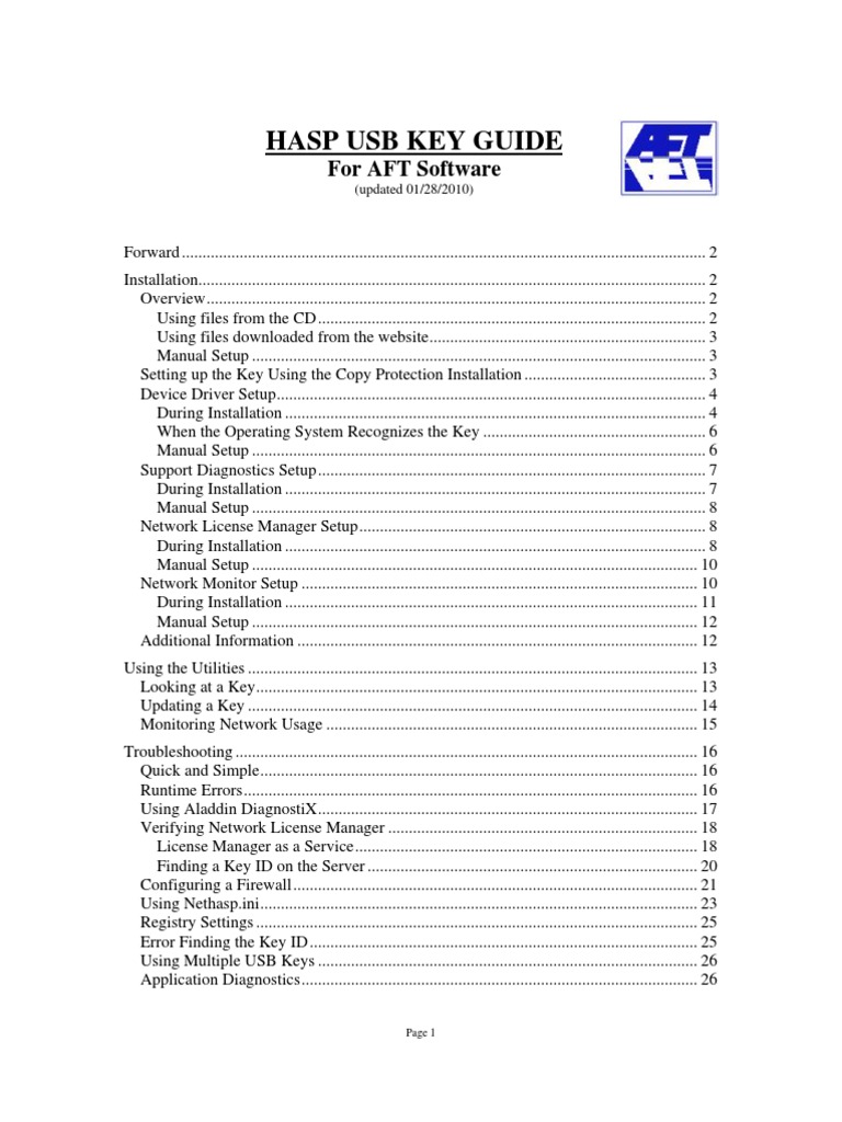 Hasp Usb Key Guide | PDF