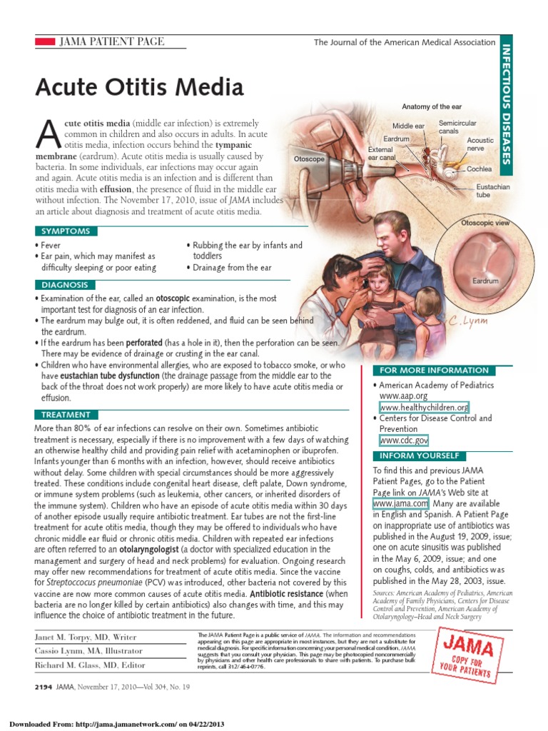 Acute Otitis Media: Jama Patient Page | PDF | Immunology | Health Care