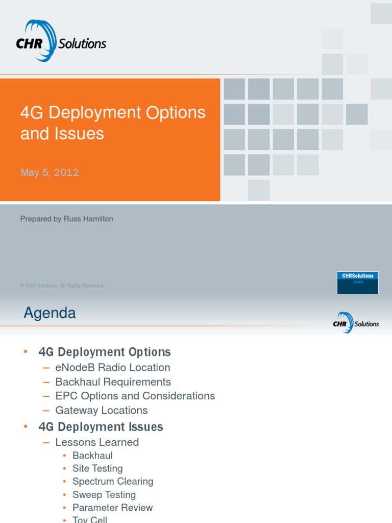 4G Deployment Options and Issues | PDF | 4 G | Lte (Telecommunication)