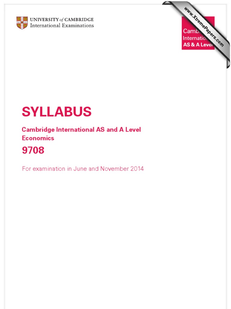 Economics A Level Syllabus | PDF