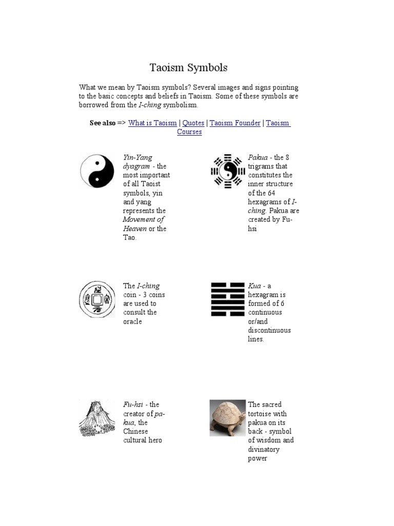 Taoism Symbols And Their Meanings