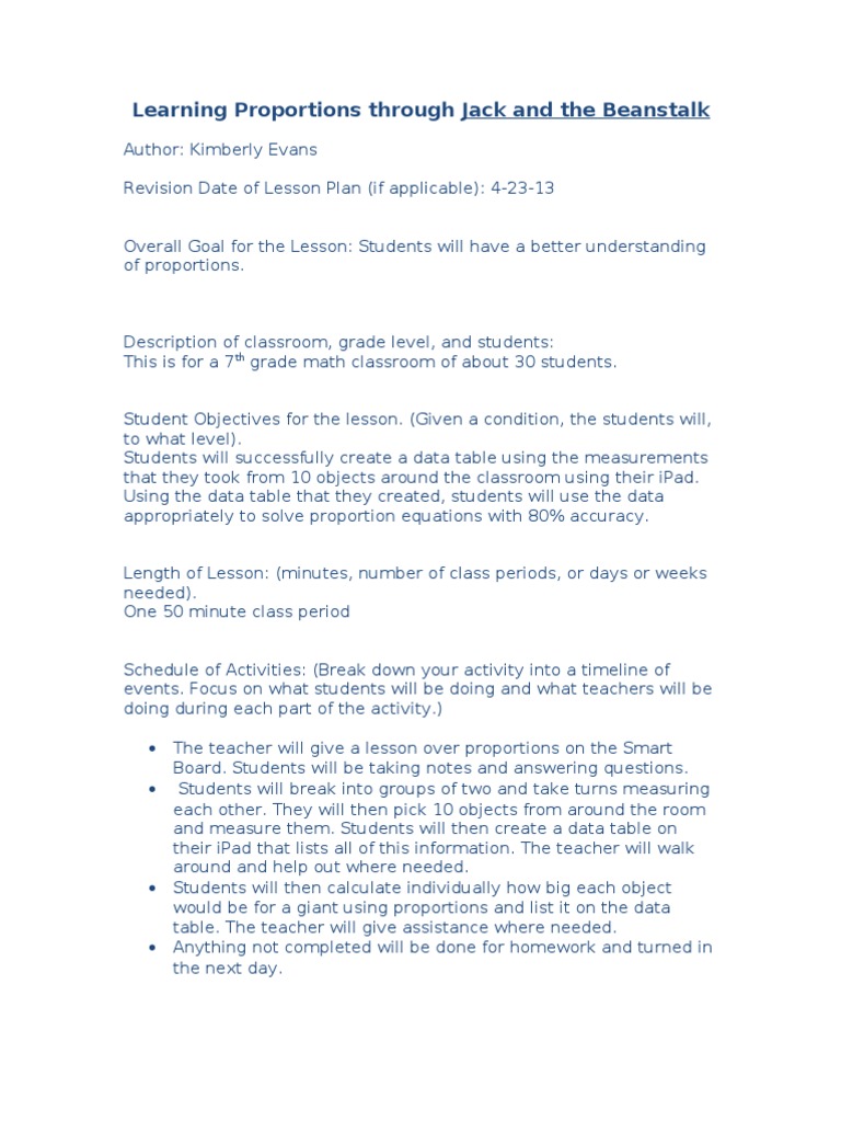 Lesson Plan | PDF | Lesson Plan | Cognition