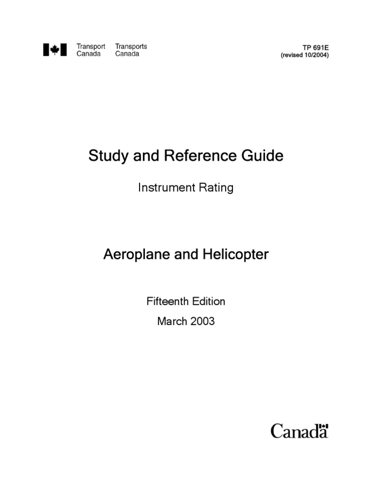 Instrument Rating Study Guide | PDF | Instrument Flight Rules | Visual ...