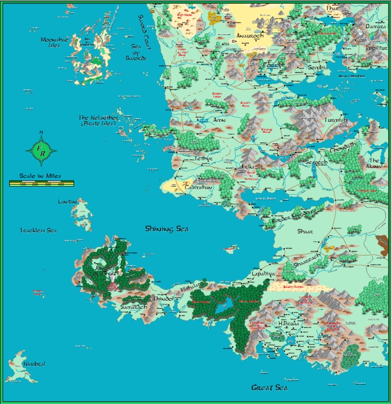 A Map of the Forgotten Realms: A Visual Guide to the Major Locations ...