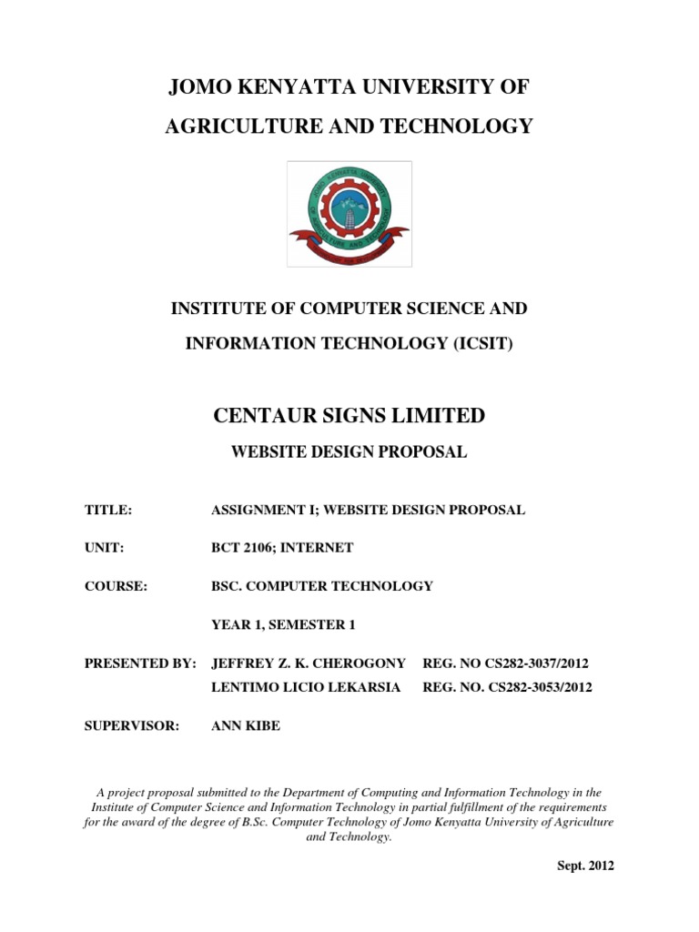 Website Design Proposal Pdf Websites Domain Name