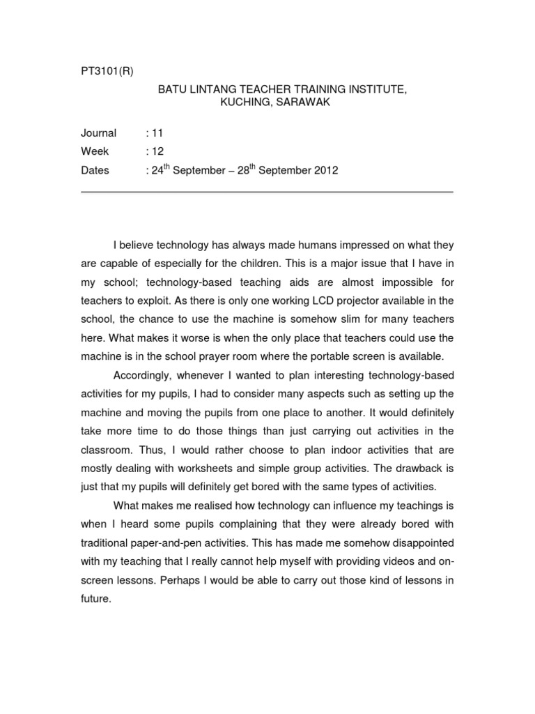 Weekly Reflection - Sample | PDF