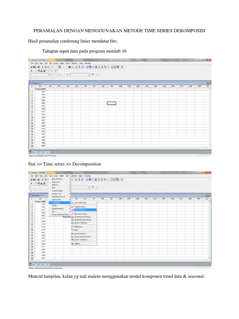 Peramalan Dengan Menggunakan Metode Time Series Dekomposisi 2 | PDF