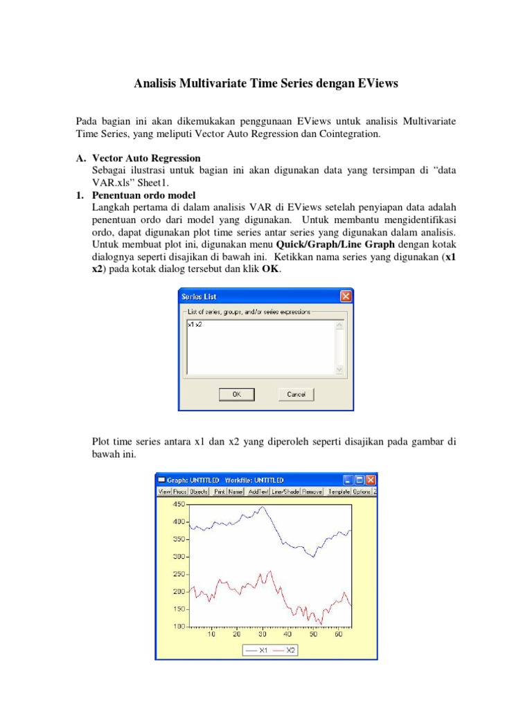 03 Analisis Multivariate Time Series Dengan EViews | PDF