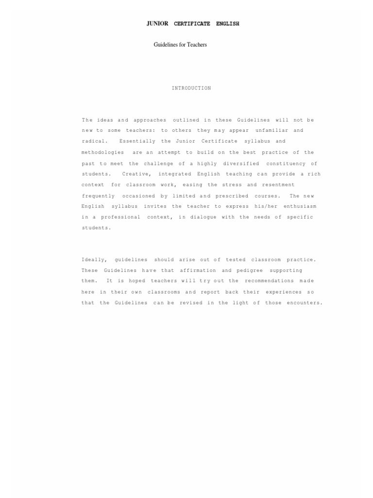 JC English Guide | Download Free PDF | Reading Comprehension | Teachers