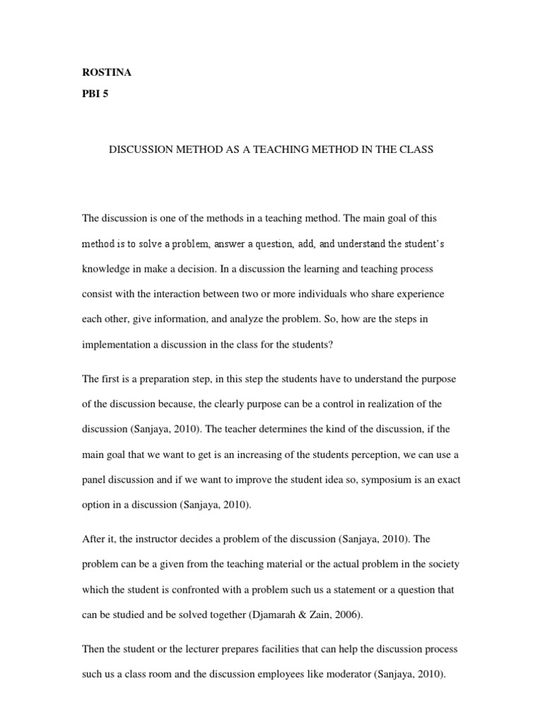 Discussion Method as a Teaching Method | Teaching Method ...