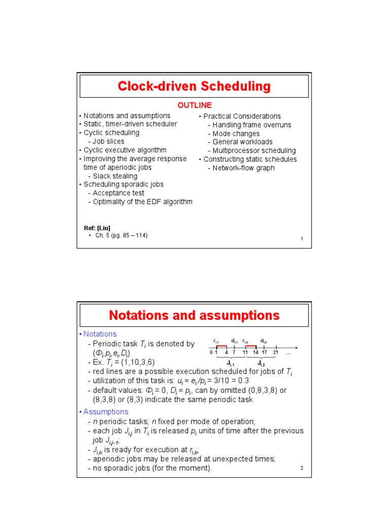 07 Clock Driven Scheduling | PDF | Teaching Methods & Materials