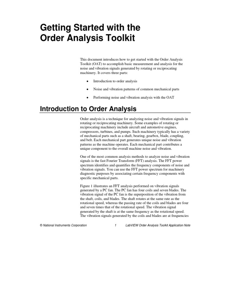 Order Analysis Toolkit | PDF | Spectral Density | Spectrum