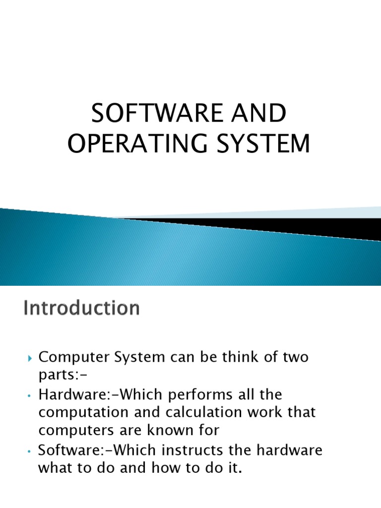 Software and Operating System | PDF | Bios | Operating System