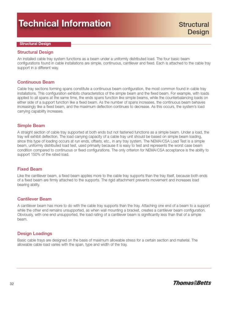 Cable Tray Structural Design PDF | PDF | Strength Of Materials | Yield ...