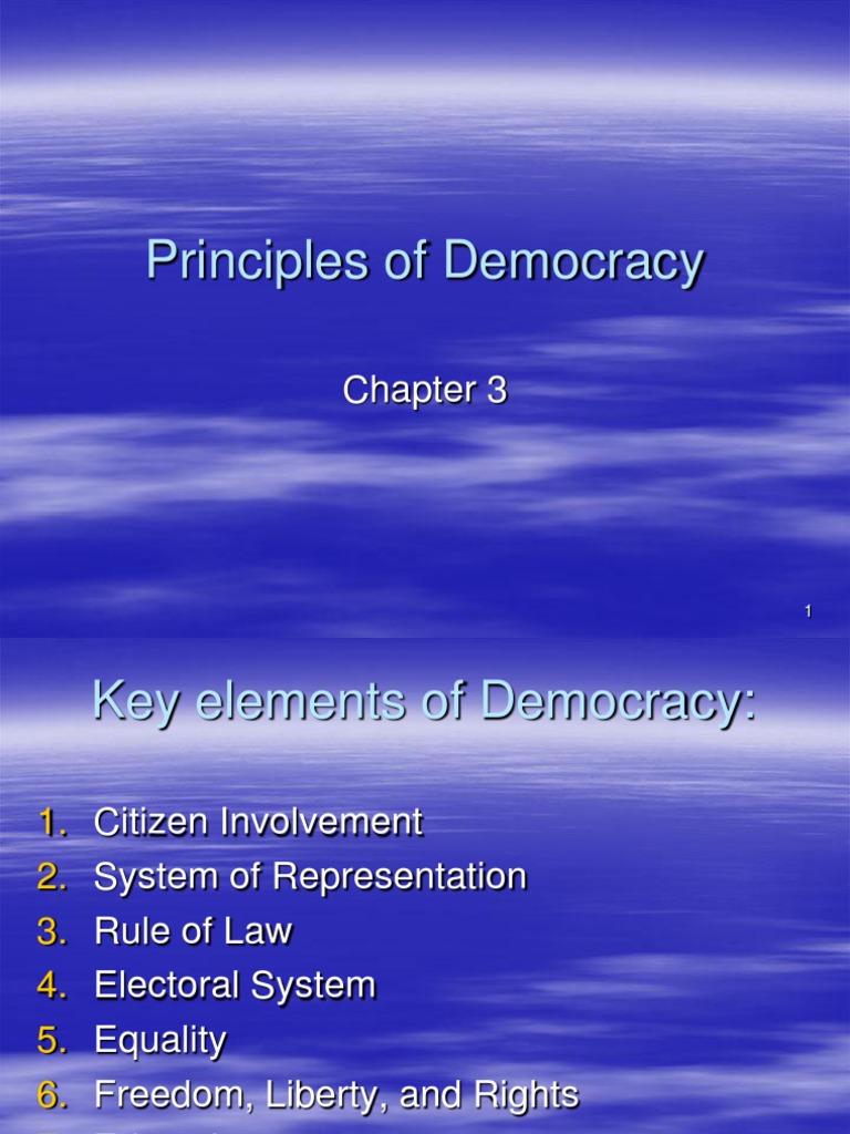 Principles of Democracy | PDF