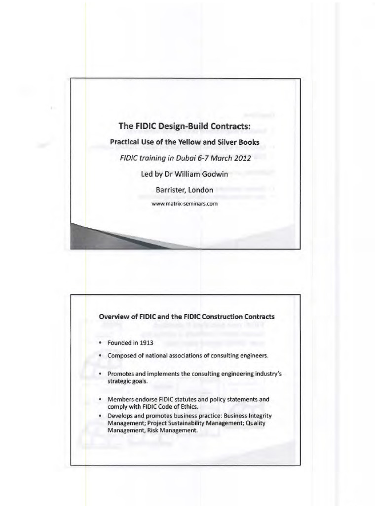 FIDIC Training | PDF