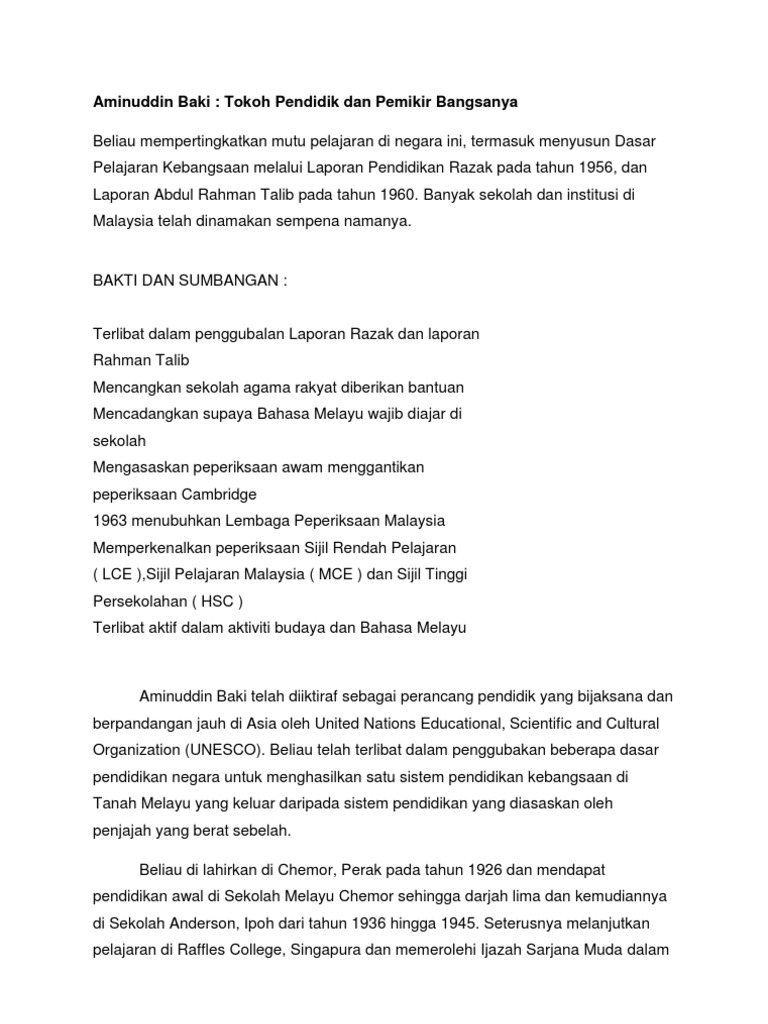 Aminuddin Baki | PDF