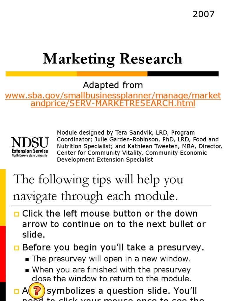 Market Research | Marketing Research | Question