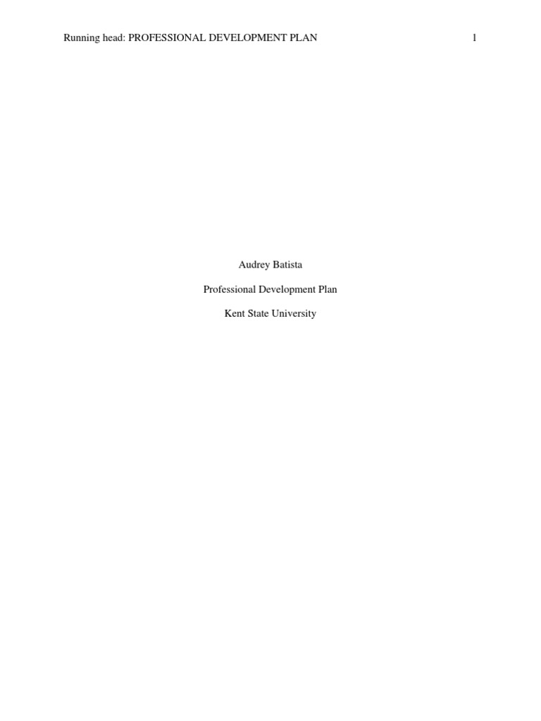 Professional Development Plan-Audrey Batista | PDF | Student Affairs ...